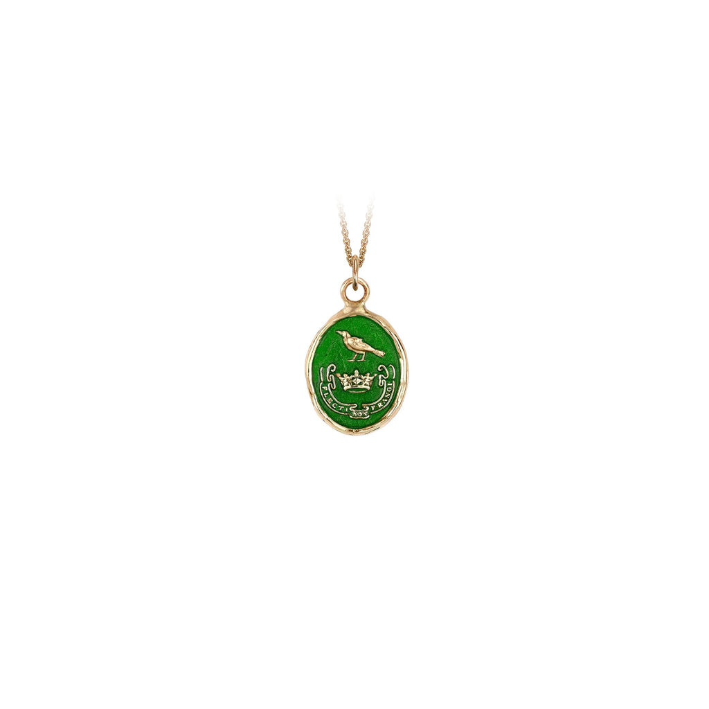 "Unbreakable" Green & Gold Talisman Charm – Anne Sportun Fine Jewellery