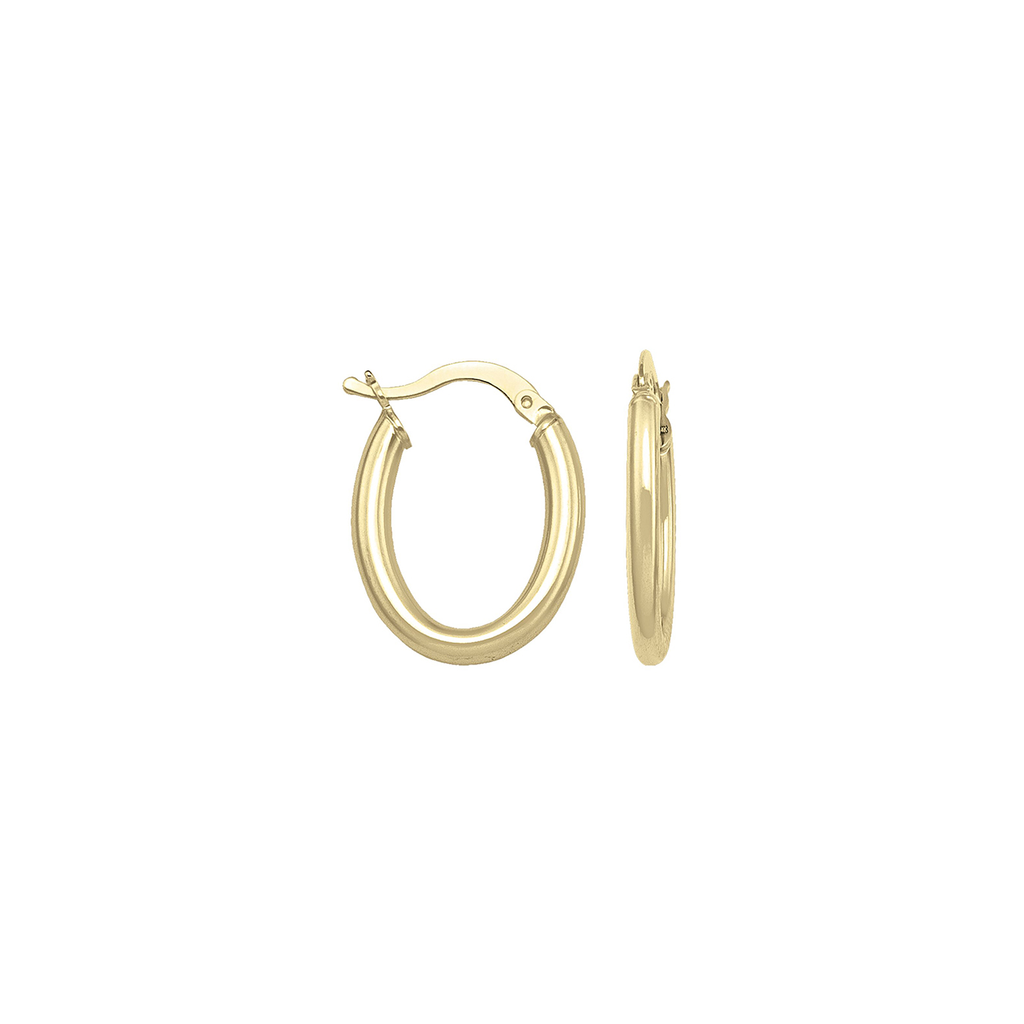 3mm Oval Tube Hoops | 16.4mm | 10k – Anne Sportun Fine Jewellery