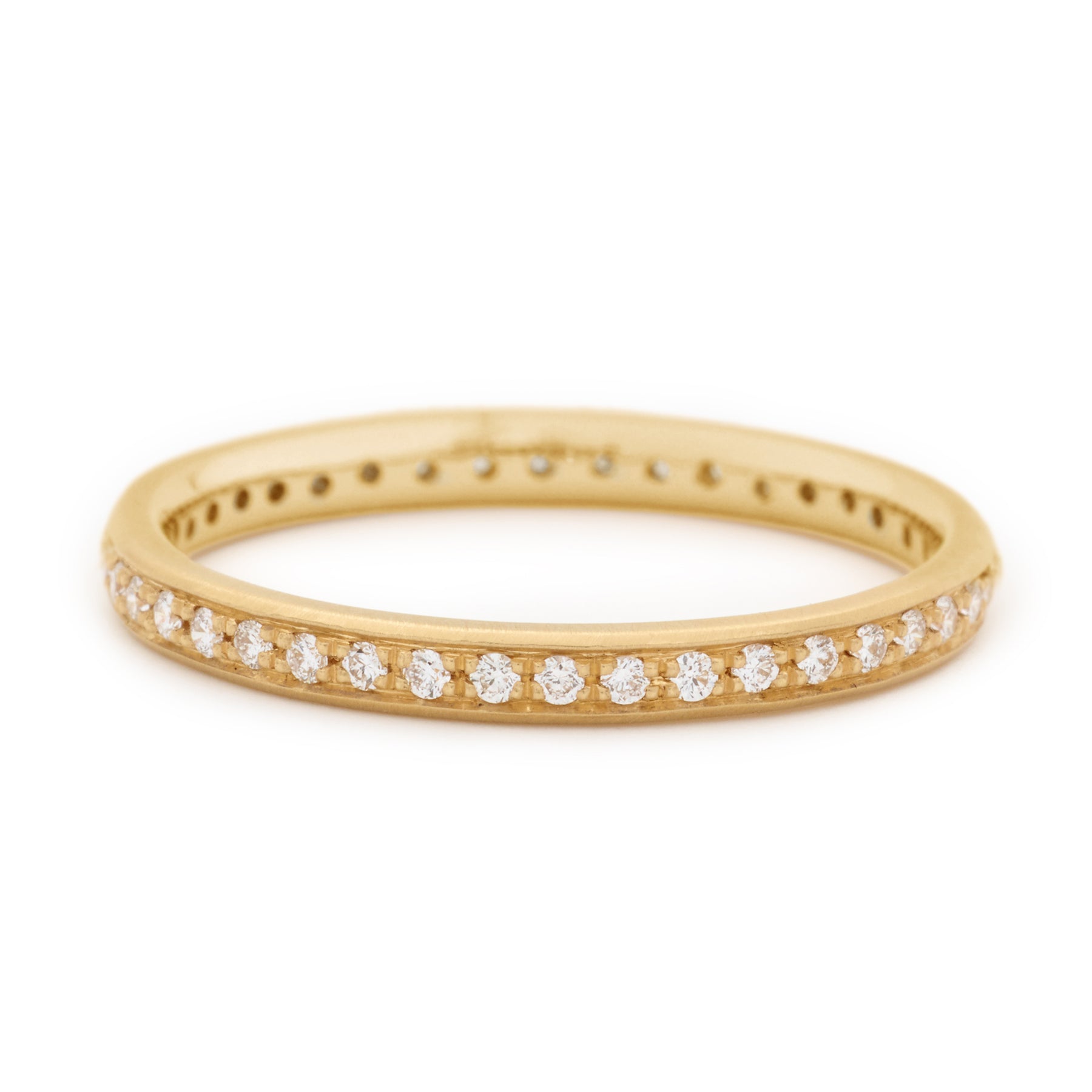 2mm Single Row Diamond Pave Band – Anne Sportun Fine Jewellery